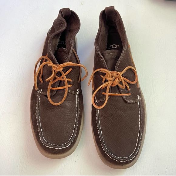 UGG | Shoes | Ugg Mens Leather Beach Moc Chukka Washable Moccasin Boat ...